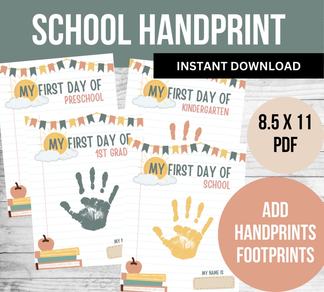 School Handprint Craft Activity Kindergarten Prek Daycare - Etsy