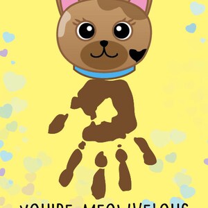 Cats Handprint Activity Printable Handprint Art Spring Craft - Etsy