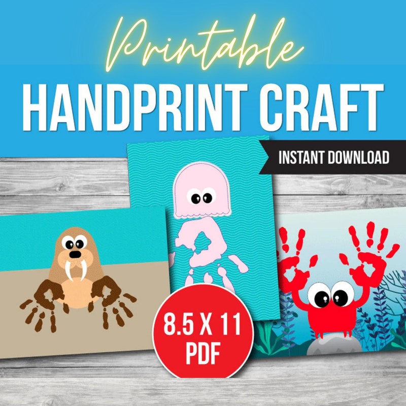 Sea Animal Handprint - Etsy