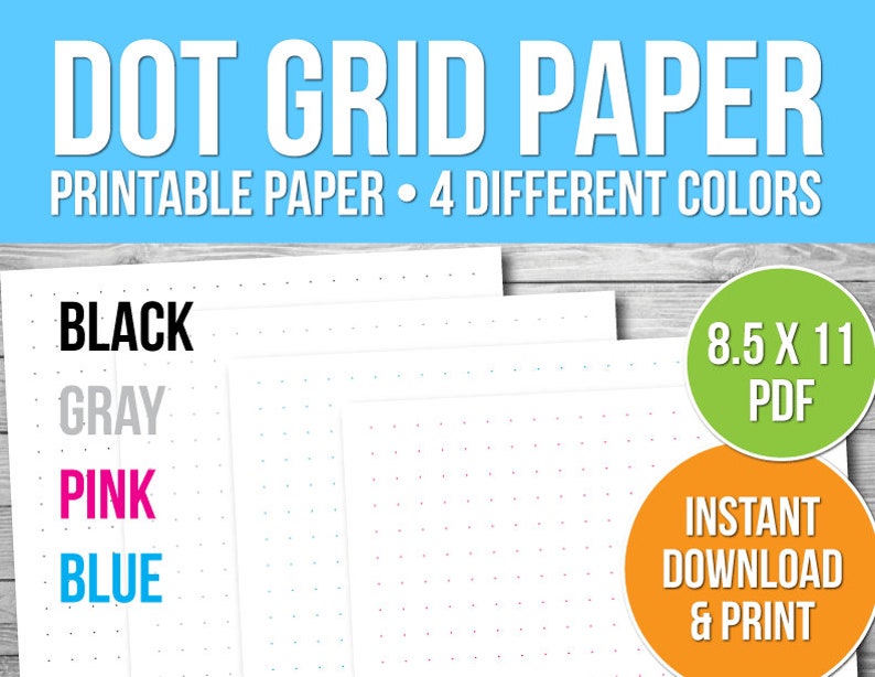 Printable DOT GRID Paper Bullet Journal Dot Grid Paper - Etsy