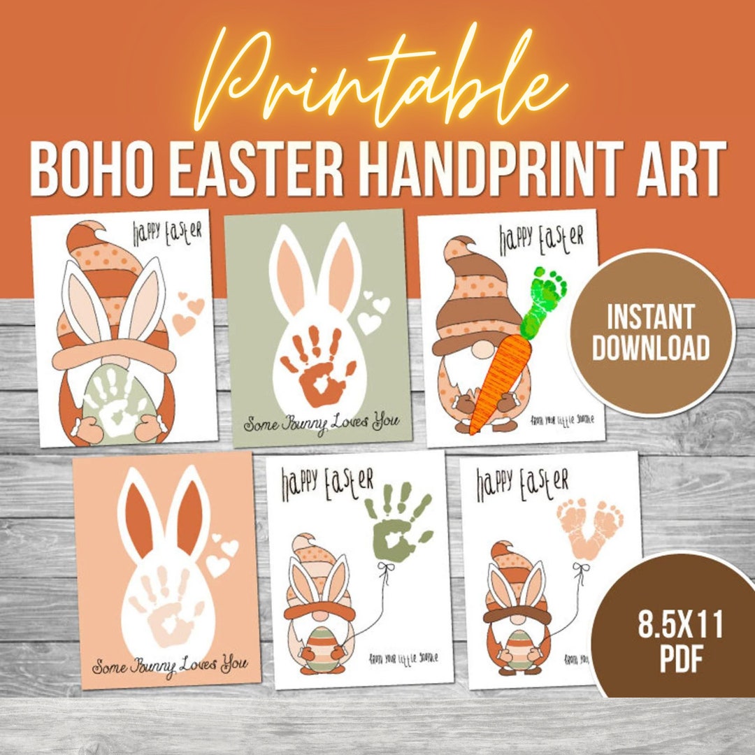 Easter Handprint Footprint Bundle Craft, Easter Handprint Art ...