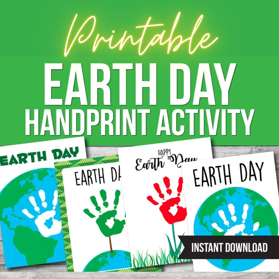 Earth Day Handprint Art: Spring Craft Activity - Etsy