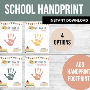 School Handprint Craft Activity, Kindergarten Prek Daycare Preschool ...