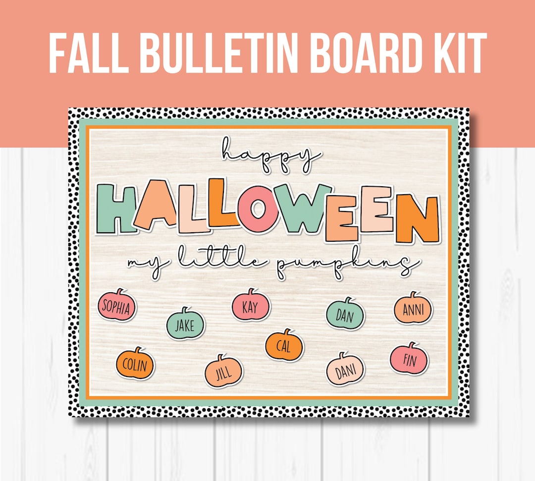 Halloween Bulletin Board Kit, Printable Classroom Door Decor, Easy ...