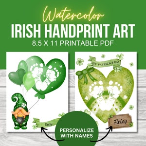 St Patricks Day Handprint, St Pattys Day, Baby Footprints, Handprint ...