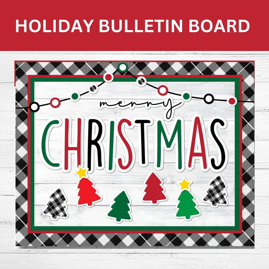 Christmas Bulletin Board Kit: Festive Classroom Decor - Etsy