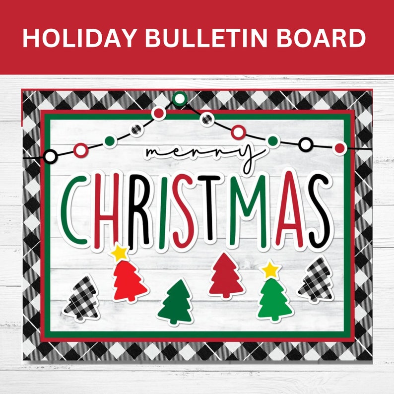 Christmas Bulletin Board Kit: Festive Classroom Decor - Etsy