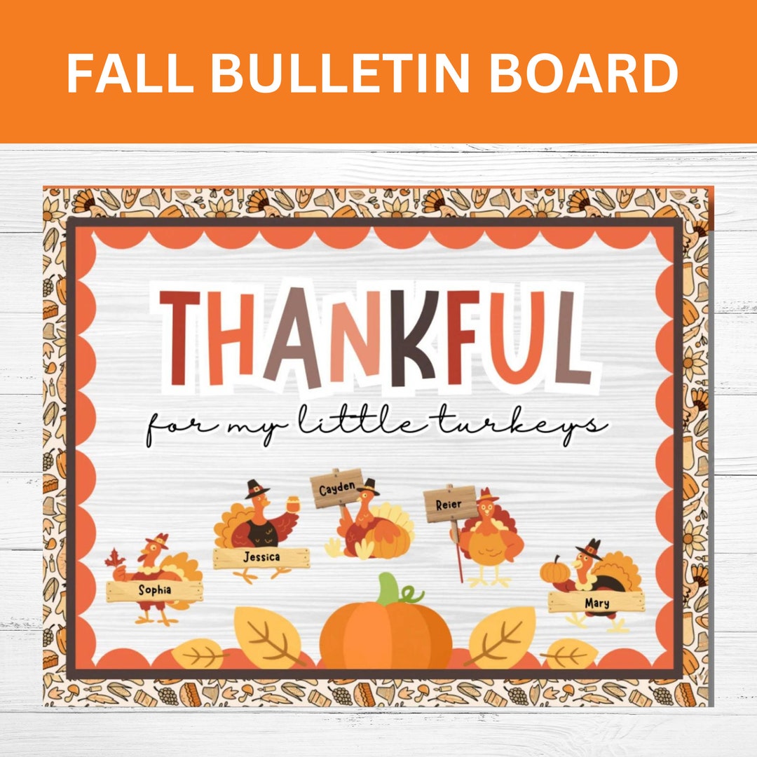 Fall Bulletin Board Kit, Classroom Door Decor, Easy Autumn Classroom ...