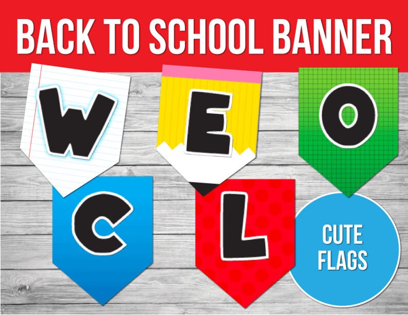 Back to School Printable Banner Welcome Back to School - Etsy
