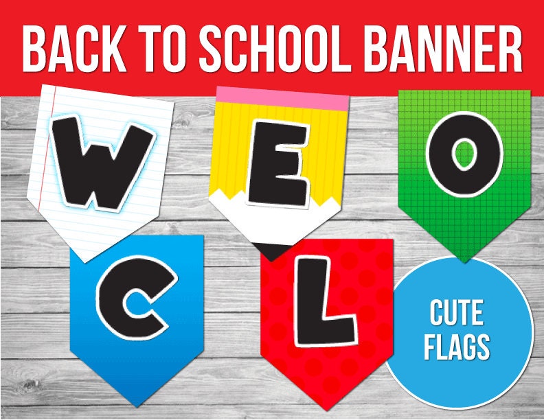 Back to School Printable Banner Welcome Back to School - Etsy