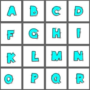 Doodle Alphabet Clipart: Bright Bulletin Board Letters (PNG, SVG) - Etsy
