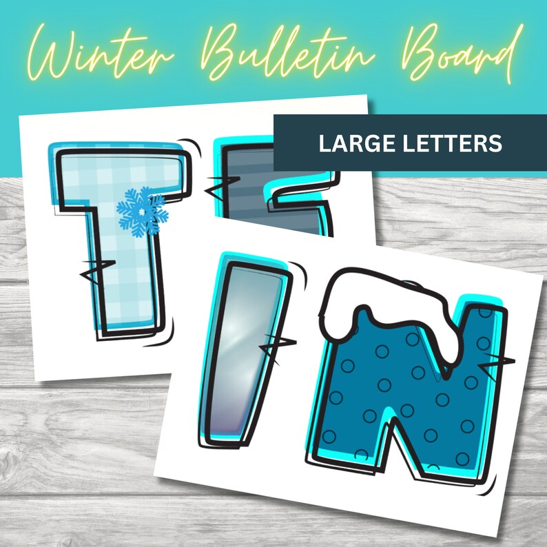 Winter Bulletin Board Kit, School Bulletin Board, Holiday Seasonal ...