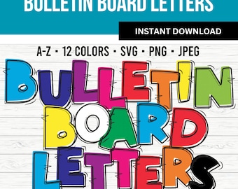 Light Green Printable Bulletin Board Letters, Classroom Decor, Bulletin ...