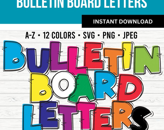 Coastal Cowgirl Bulletin Board Letters: Bold Doodles (PNG SVG), Doodle ...