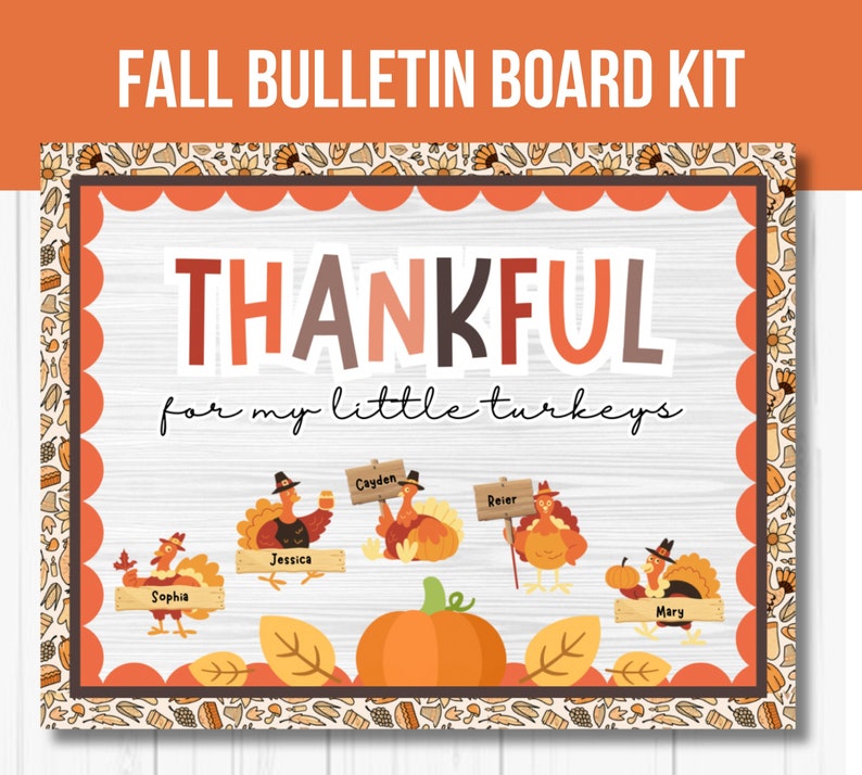 Fall Bulletin Board Kit, Classroom Door Decor, Easy Autumn Classroom ...