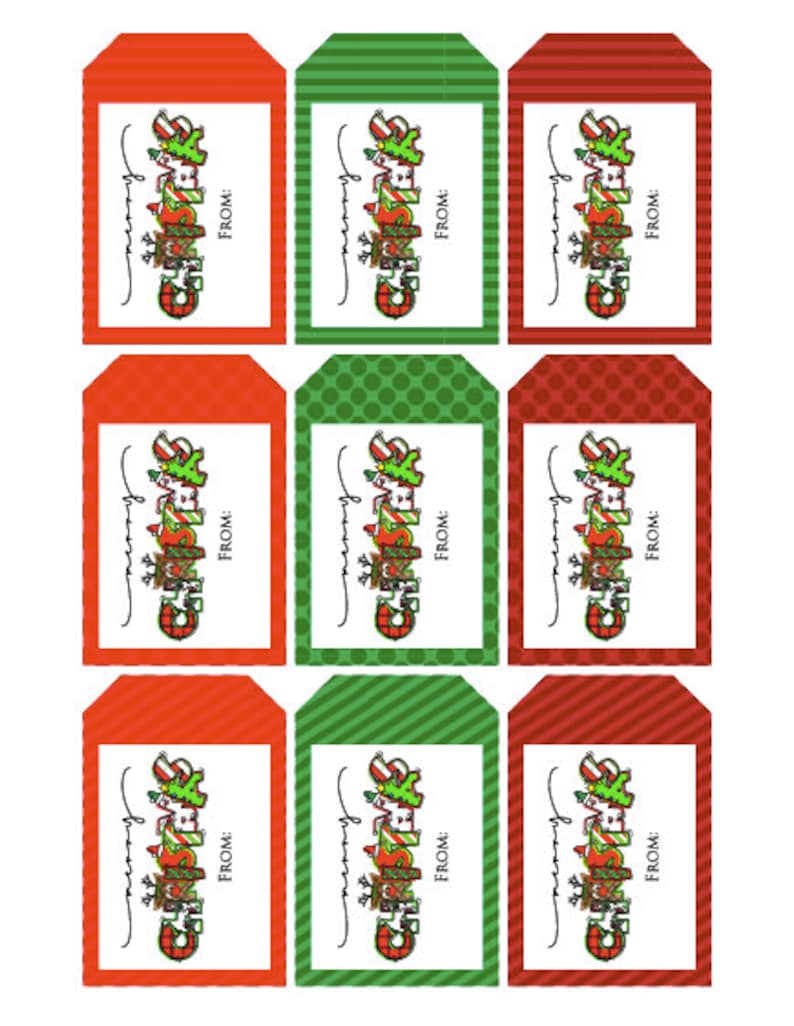 Christmas Gift Tags Printable Editable Gift Tags Printable - Etsy