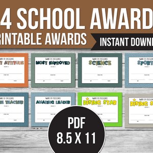 24 Classroom Award Certificates, School Awards, Printable Awards ...
