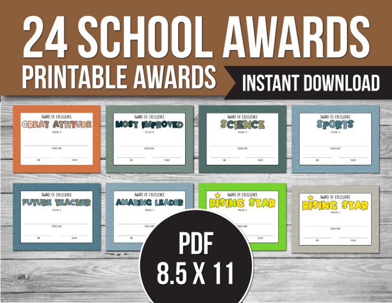 Classroom Award Certificates School Awards Printable Awards - Etsy UK