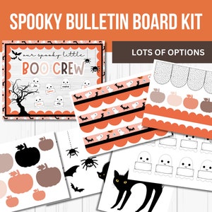 Fall Halloween October Bulletin Board Kit, Boo Crew Bulletin Board ...