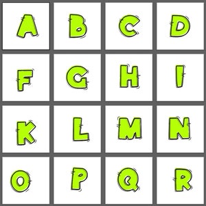 Doodle Alphabet Clipart: Bright Bulletin Board Letters (PNG, SVG) - Etsy