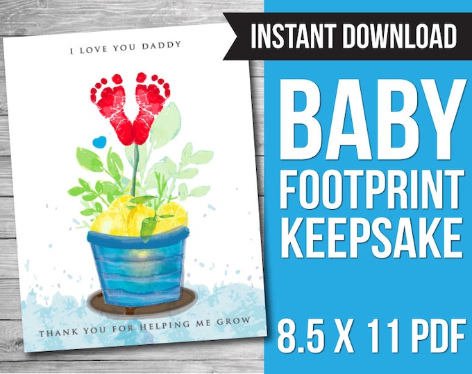 Father's Day You Nailed It Footprint Craft, Printable Footprint Craft ...
