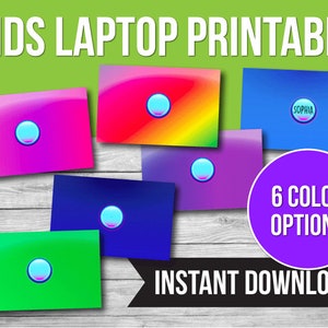 Printable Kids Laptop: Pretend Play Craft (8.5 X 11 PDF) - Etsy