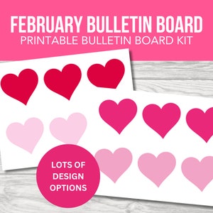 Valentine Bulletin Board Kit Printable, February Bulletin Board Kit ...