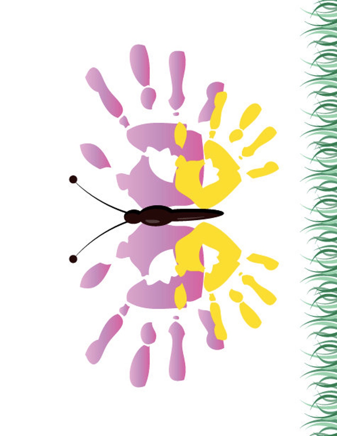 Spring Handprint Activity Printable Keepsake Art Spring - Etsy