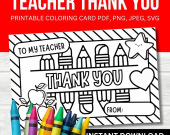 Teacher Appreciation Printable Teacher Appreciation Week Gift Thank You ...