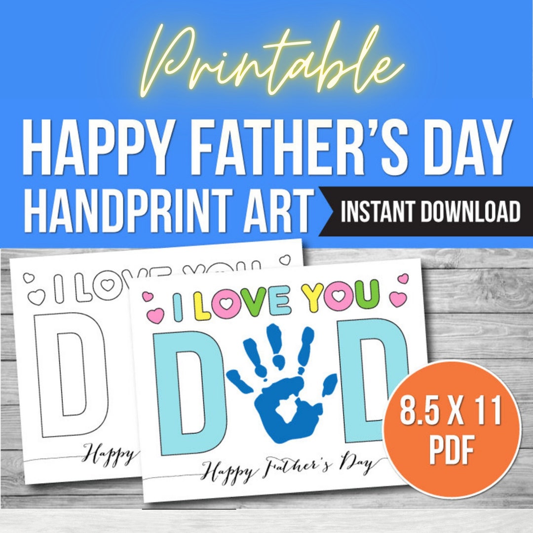Fathers Day Craft, Handprint Art, Handprint Keepsake, Preschool ...