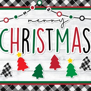 Christmas Bulletin Board Kit: Festive Classroom Decor - Etsy