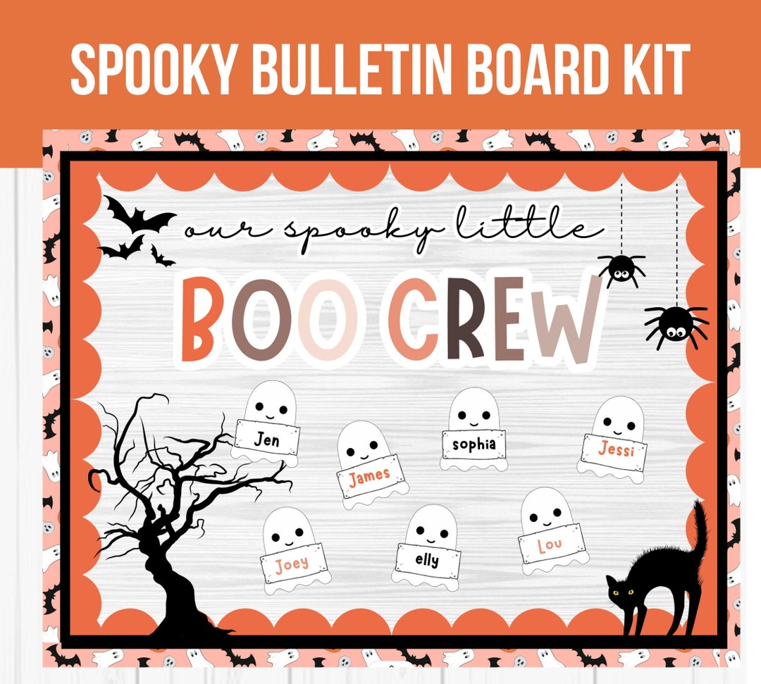 Fall Halloween October Bulletin Board Kit, Boo Crew Bulletin Board ...