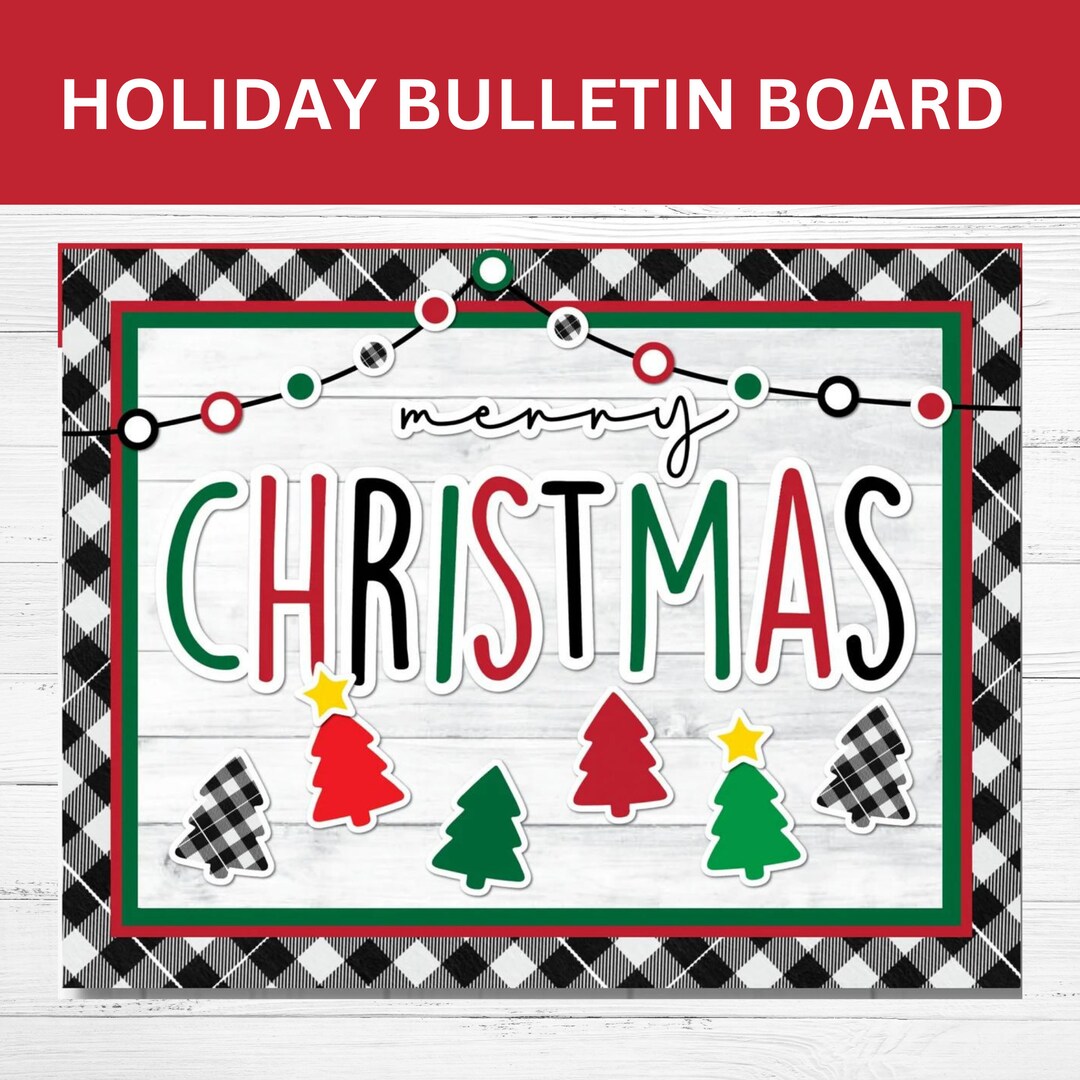 Christmas Bulletin Board Kit, Classroom Door Decor, December Bulletin ...