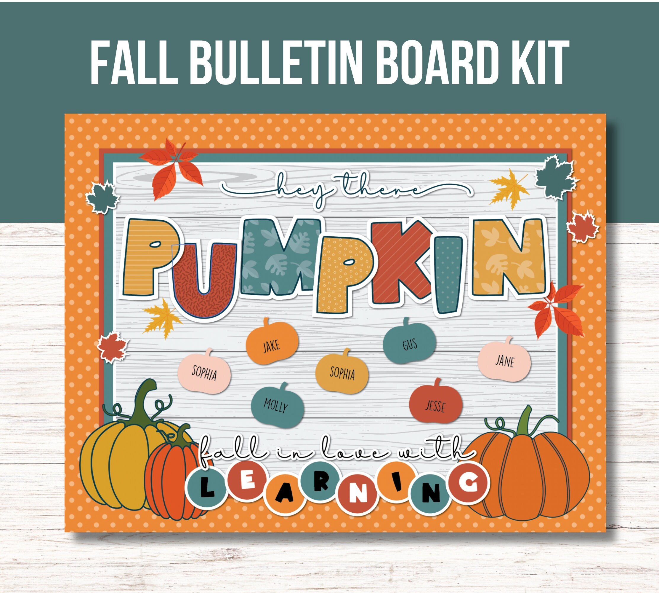 Fall Bulletin Board Kit Fall Classroom Decor Autumn Bulletin - Etsy