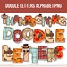 Fall Doodle Letters With Clipart, Doodle Font, Alphabet Letters, Doodle ...