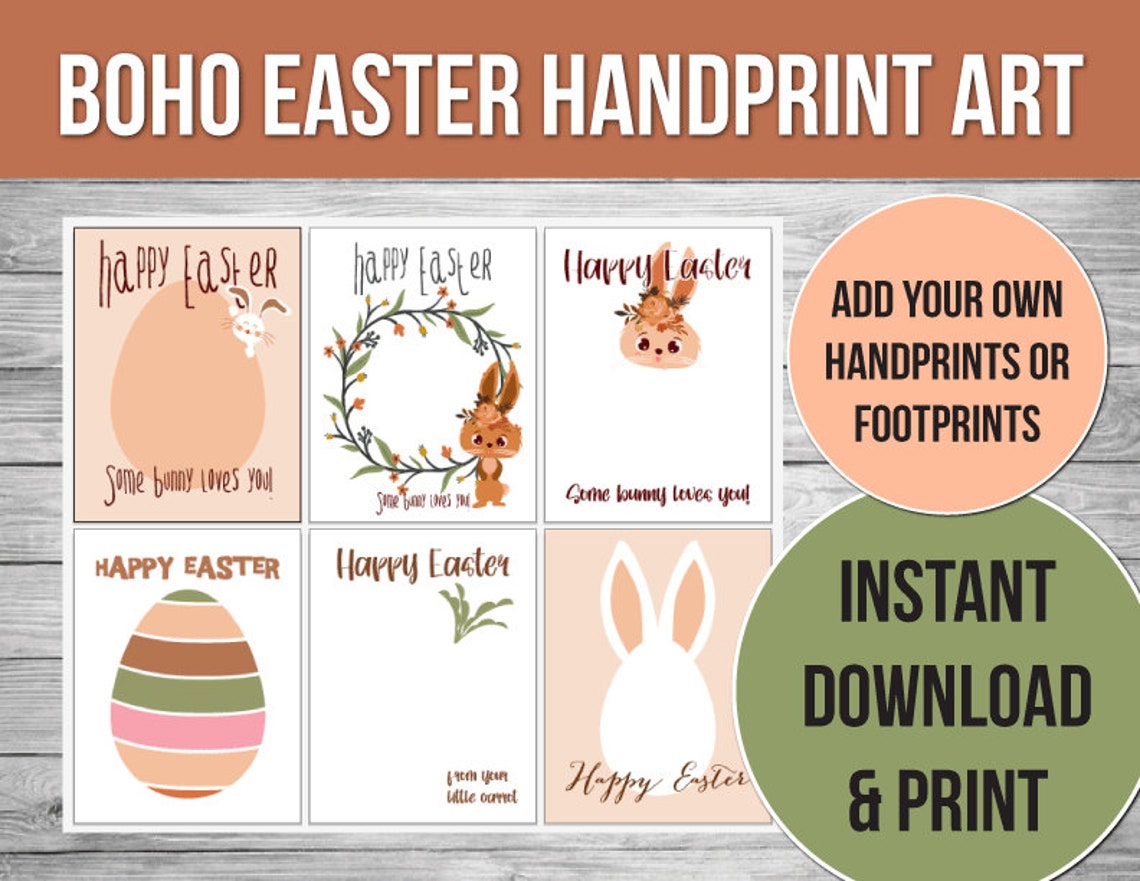 Easter Handprint Art Keepsake Art Easter Activity Craft | Etsy