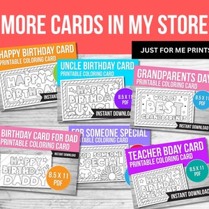 All About My Dad, Color Your Own, Printable Fathers Day Card, Fathers ...