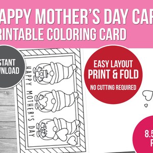 Carte à colorier pour la fête des mères, coloriez la vôtre, carte ...