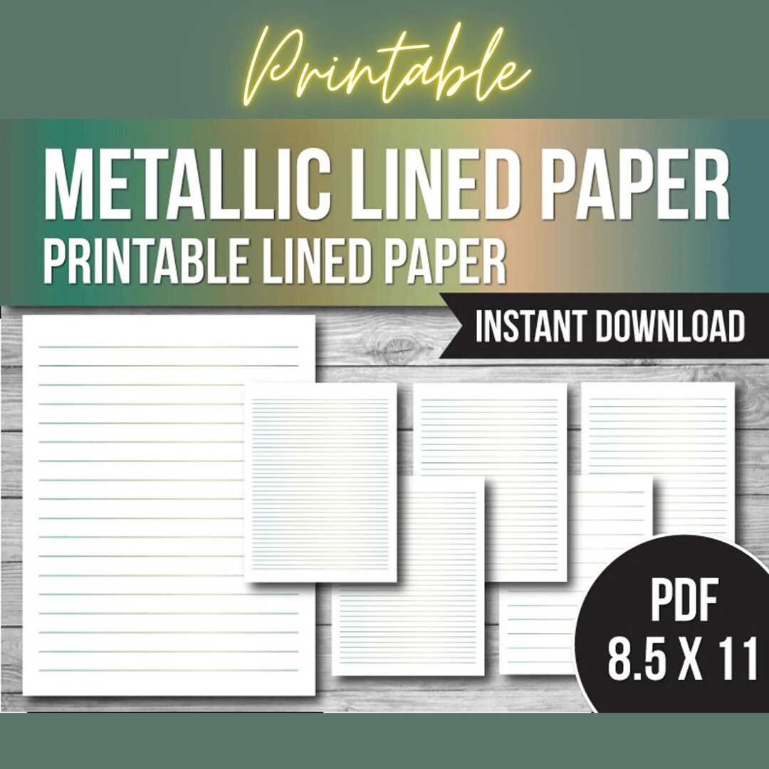 Printable Lined Paper Bundle, Wide Rule College Rule, Notebook Lined ...