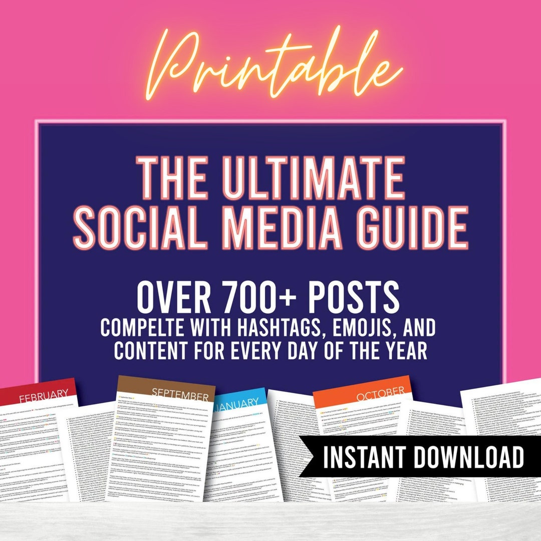 Social Media Content Guide: 1000+ Post Ideas - Etsy