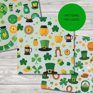 St Patricks Day Digital Stickers Bundle: Leprechaun, Shamrock, Rainbow ...