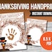 Thanksgiving Handprint Craft Activity Printable Handprint - Etsy
