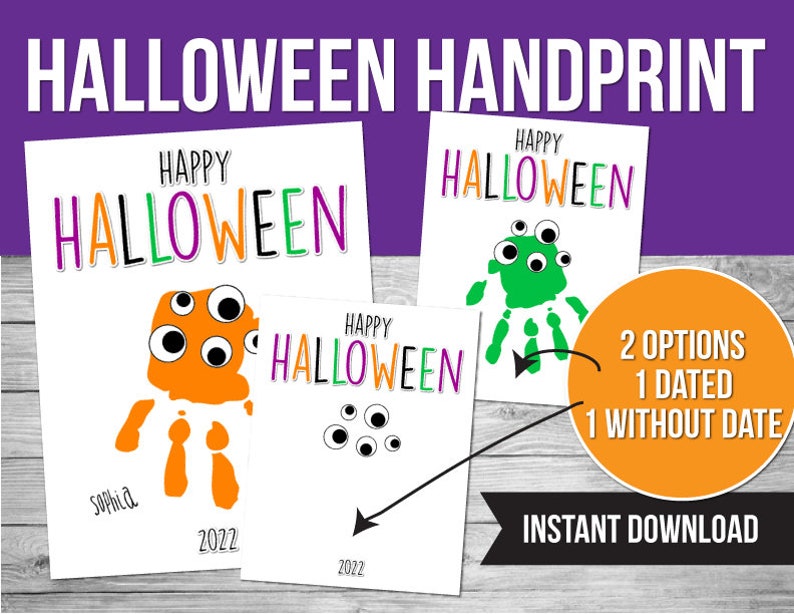 Halloween Handprint Craft Bundle Halloween Preschool Craft - Etsy