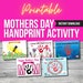 Mother's Day Handprint Art, Printable Keepsake Art, Mother's Day Craft ...