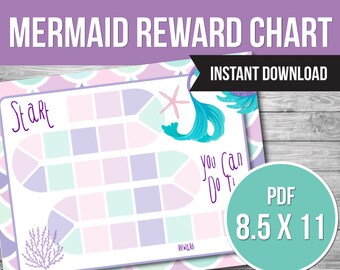 Printable Mermaid Reward Chart Printable Reward Chart - Etsy