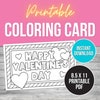 Printable Valentines Day Card for Kids, Classroom Valentines Craft for ...