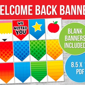 Back to School Printable Banner: Classroom Decor - Etsy