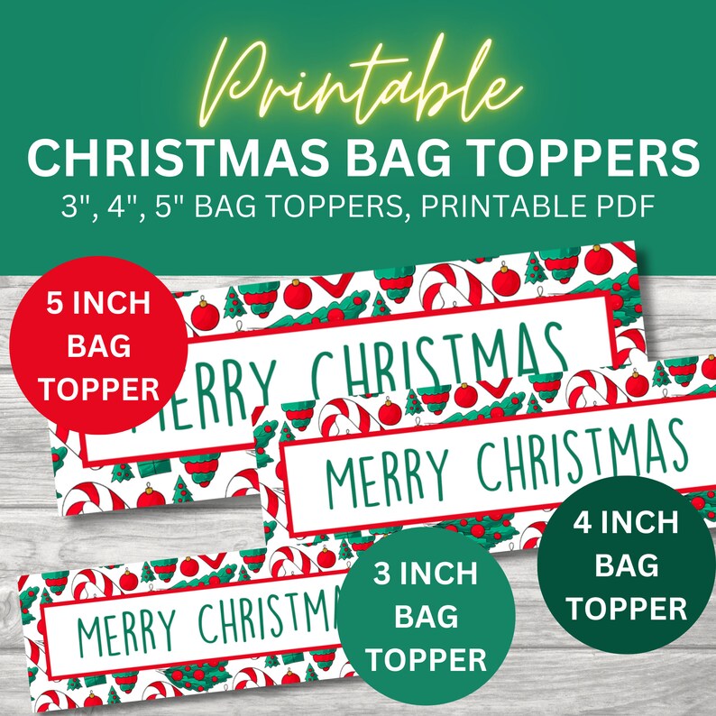 Christmas PYO Bag Topper, Treat Bag Toppers, Paint Your Own Cookie ...