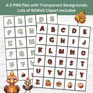 Fall Doodle Letters With Clipart, Doodle Font, Alphabet Letters, Doodle ...