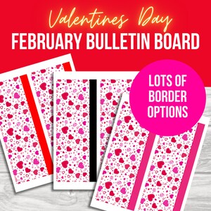 Valentines Bulletin Board Kit Printable, Valentines Classroom Decor ...